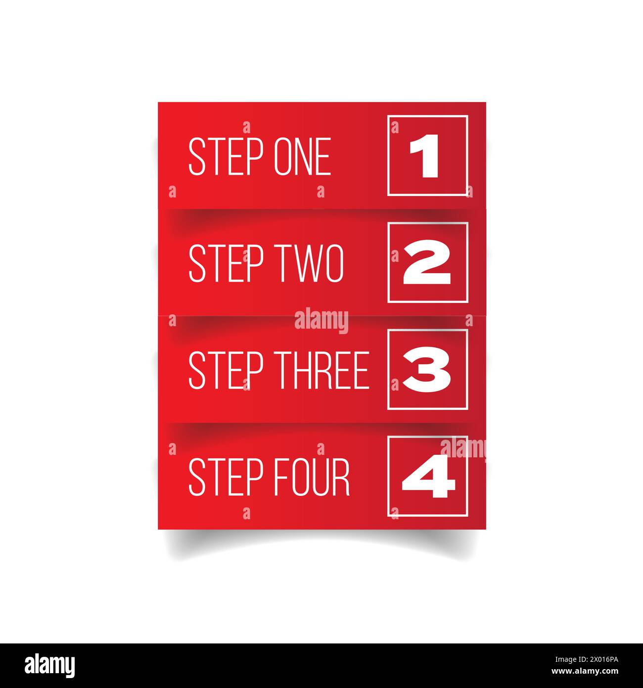 Step One Two Three Four progress bar Stock Vector Image & Art - Alamy