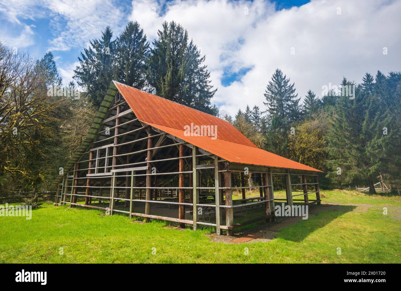 The Historic Kestner Homestead farm in the Quinault Rain Forest area of ...