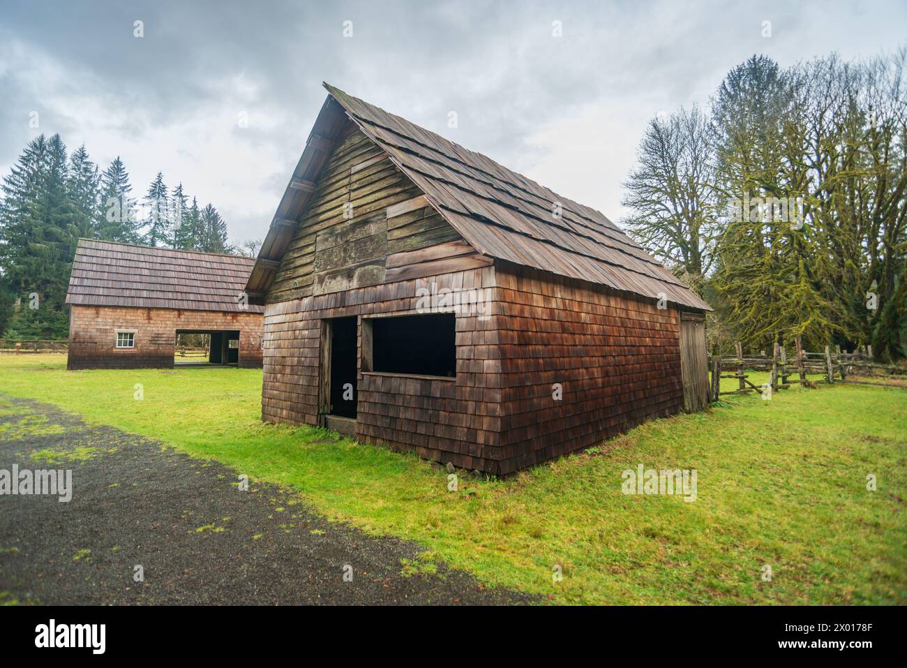 The Historic Kestner Homestead farm in the Quinault Rain Forest area of ...