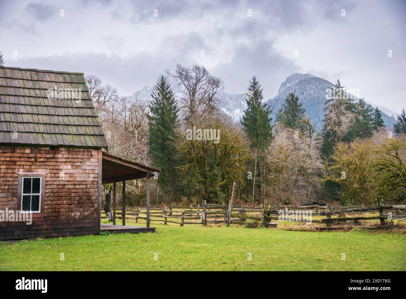 The Historic Kestner Homestead farm in the Quinault Rain Forest area of ...