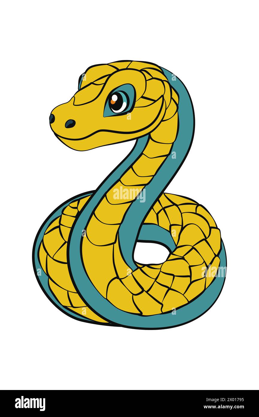 Vector cartoon snake. Illustration of Snake Stock Vector Image & Art ...