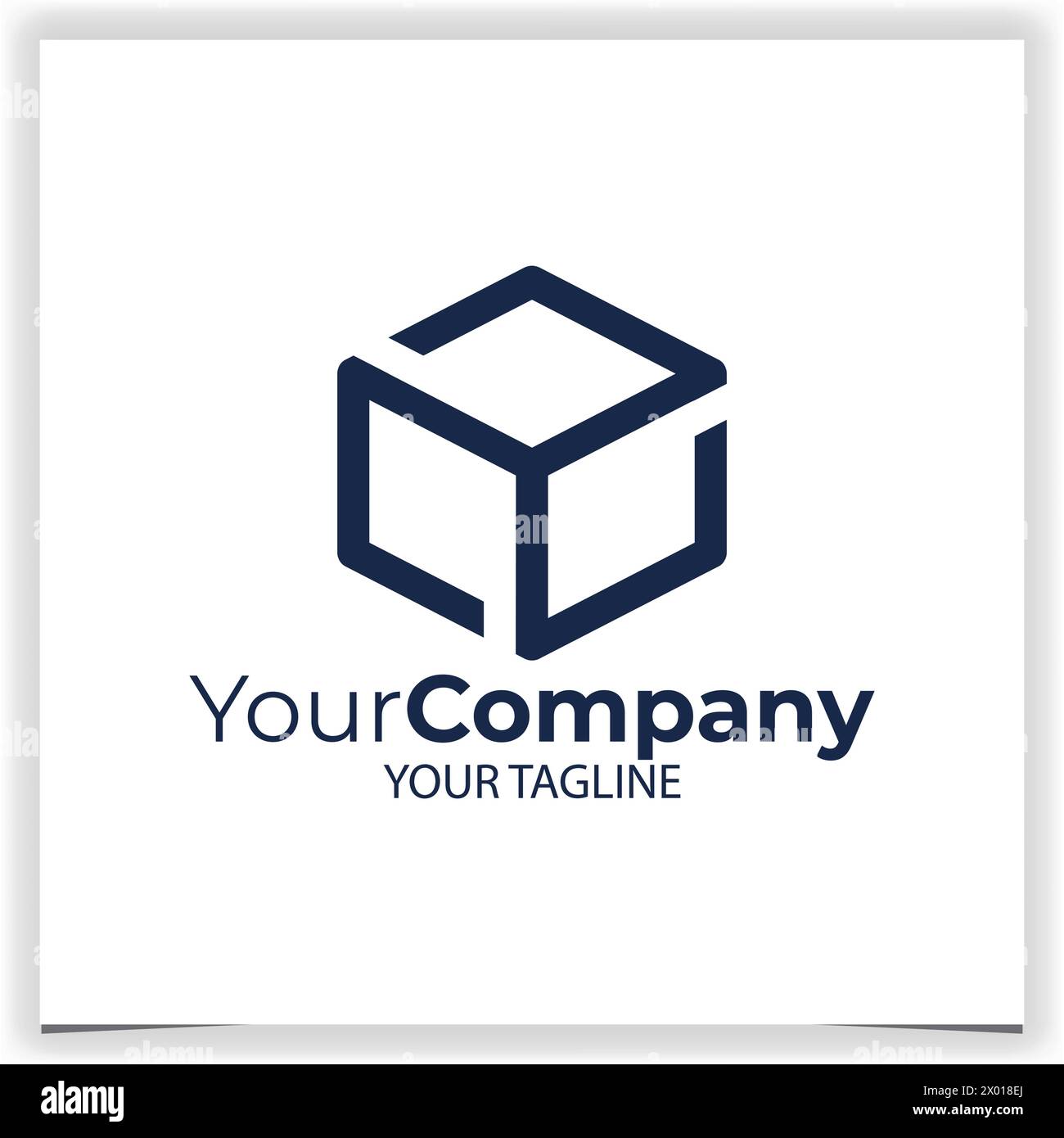 Abstract outlined cube hi-res stock photography and images - Alamy