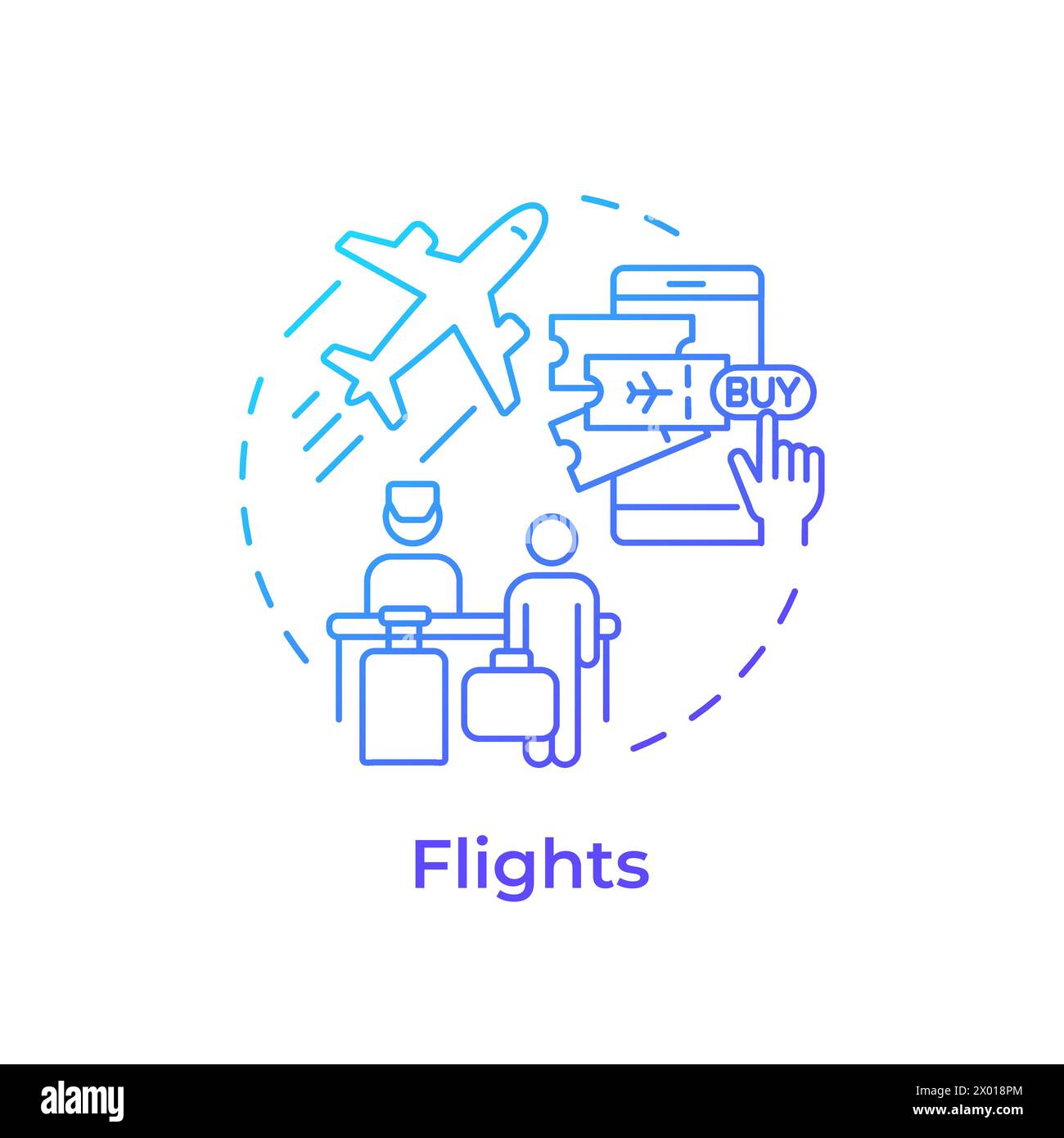 Booking air tickets concept Cut Out Stock Images & Pictures - Alamy