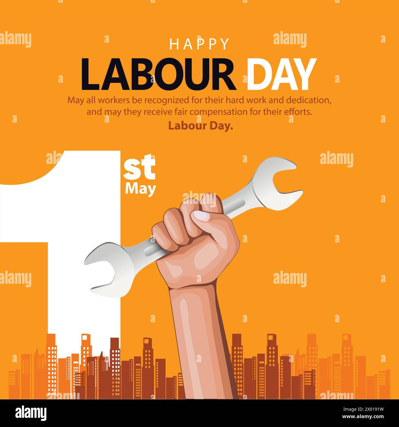 happy Labour day or international workers day vector illustration. labor day and may day ...