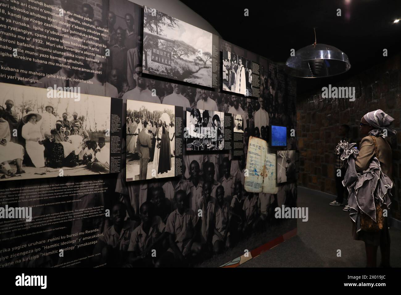 Kigali. 8th Apr, 2024. A woman visits the Kigali Genocide Memorial in ...