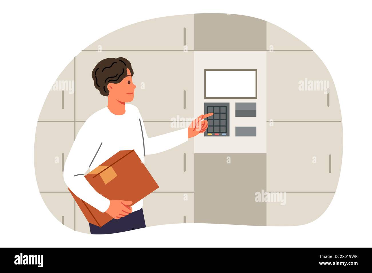 Self service parcel delivery Stock Vector Images - Alamy