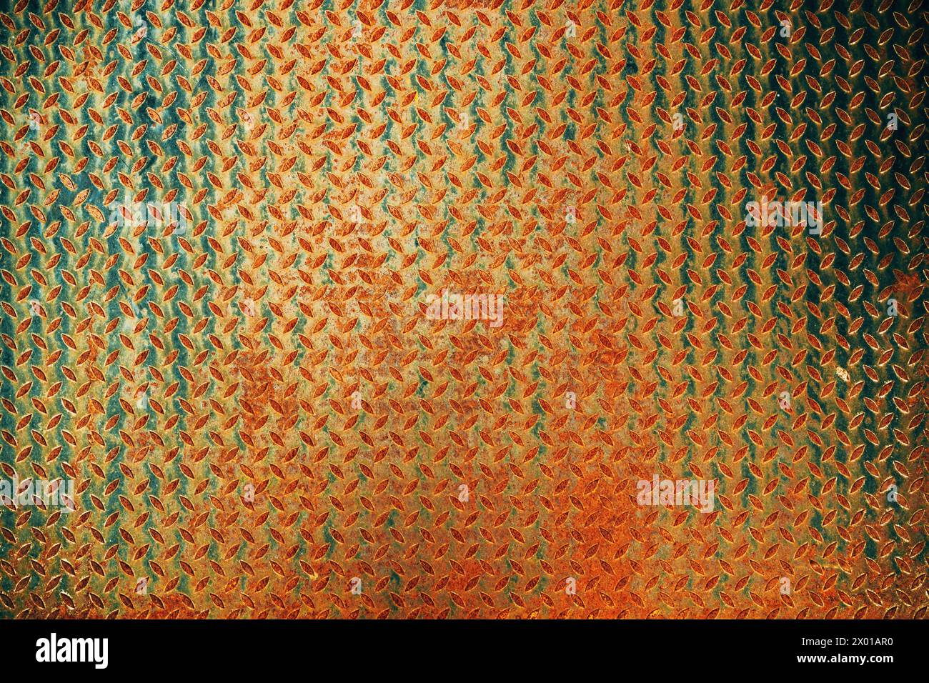 Diamond steel checkered plate texture and background. Rusty non slip ...