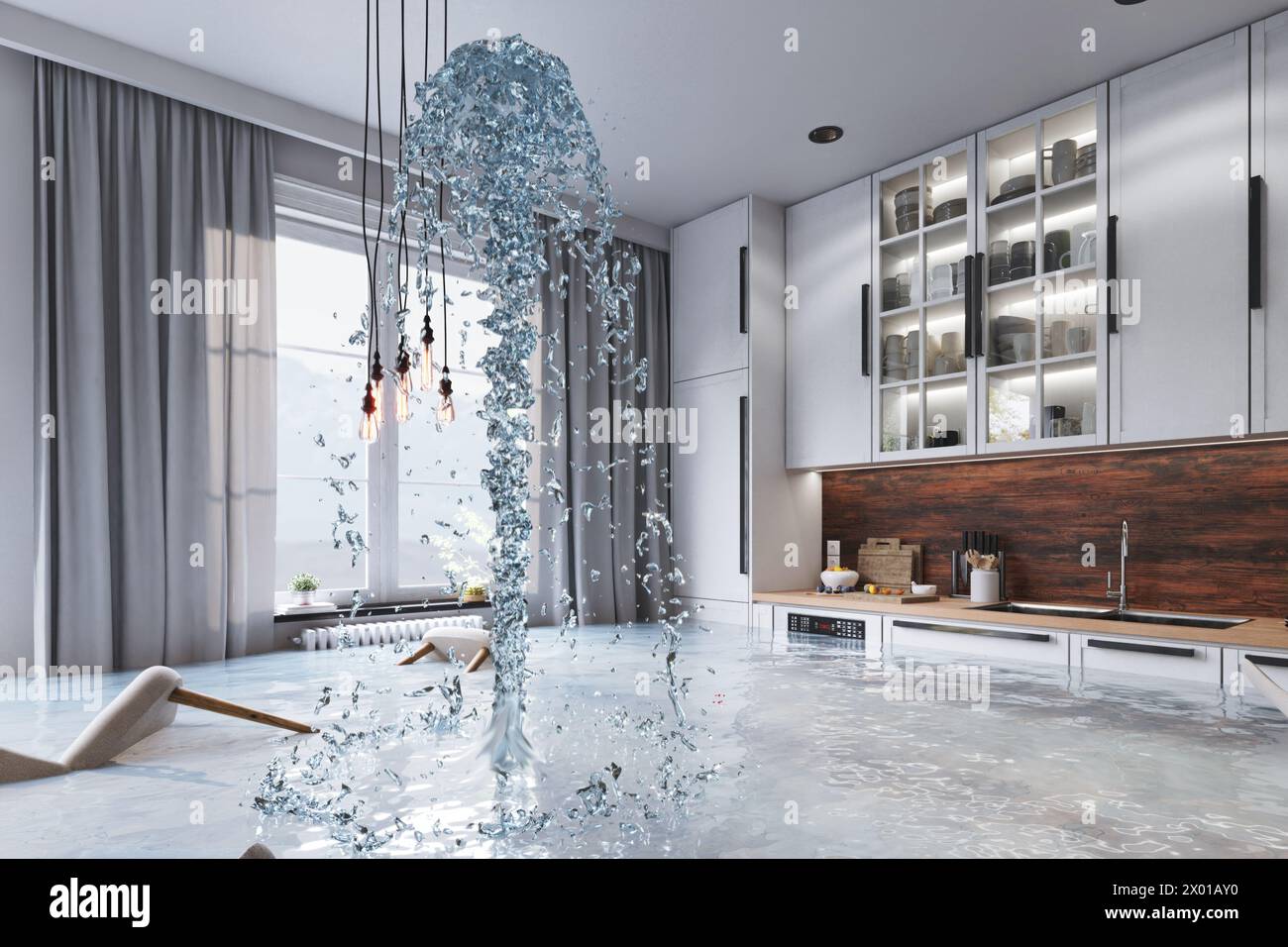 Flooded house interior hi-res stock photography and images - Alamy