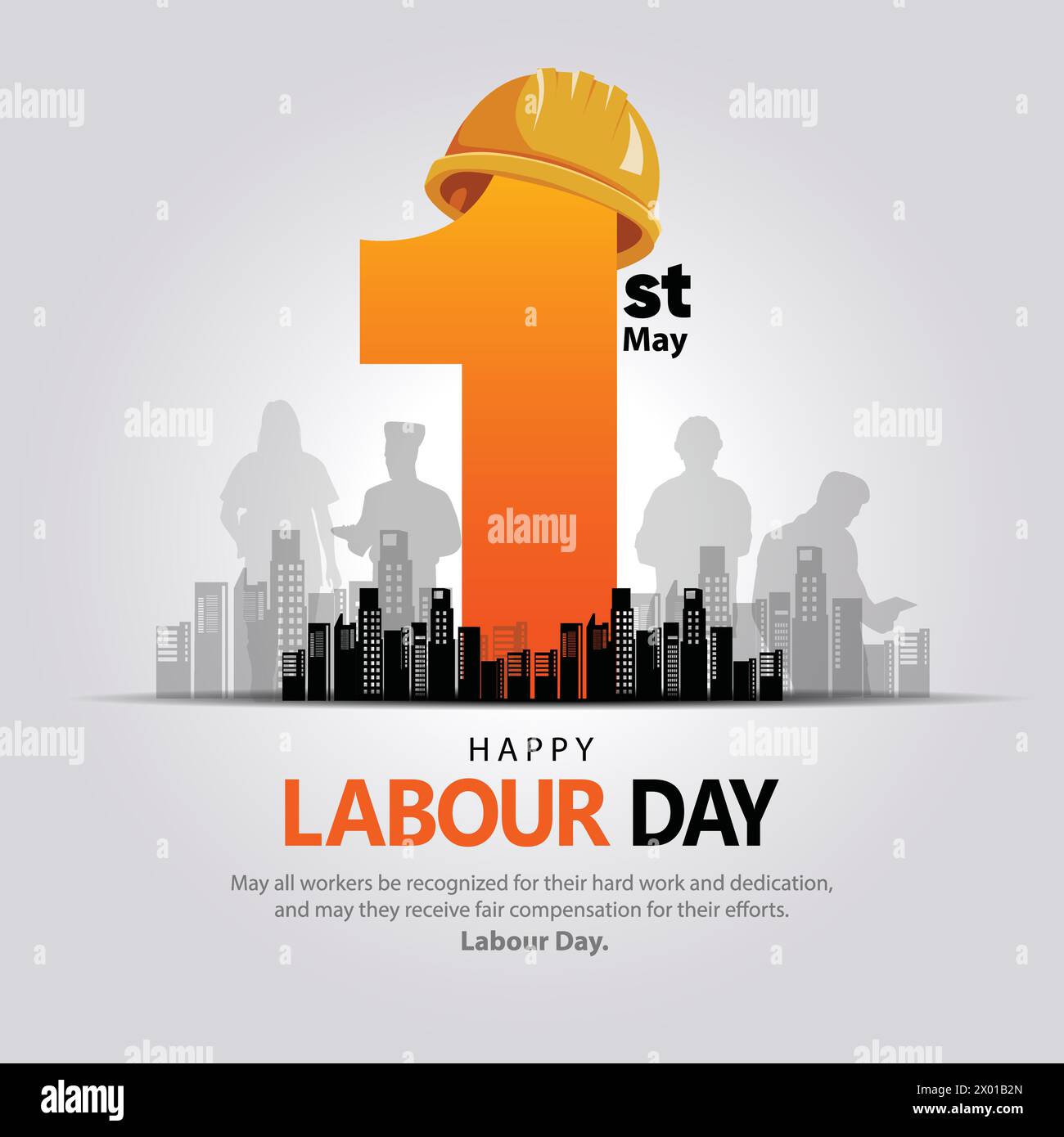 happy Labour day or international workers day vector illustration ...