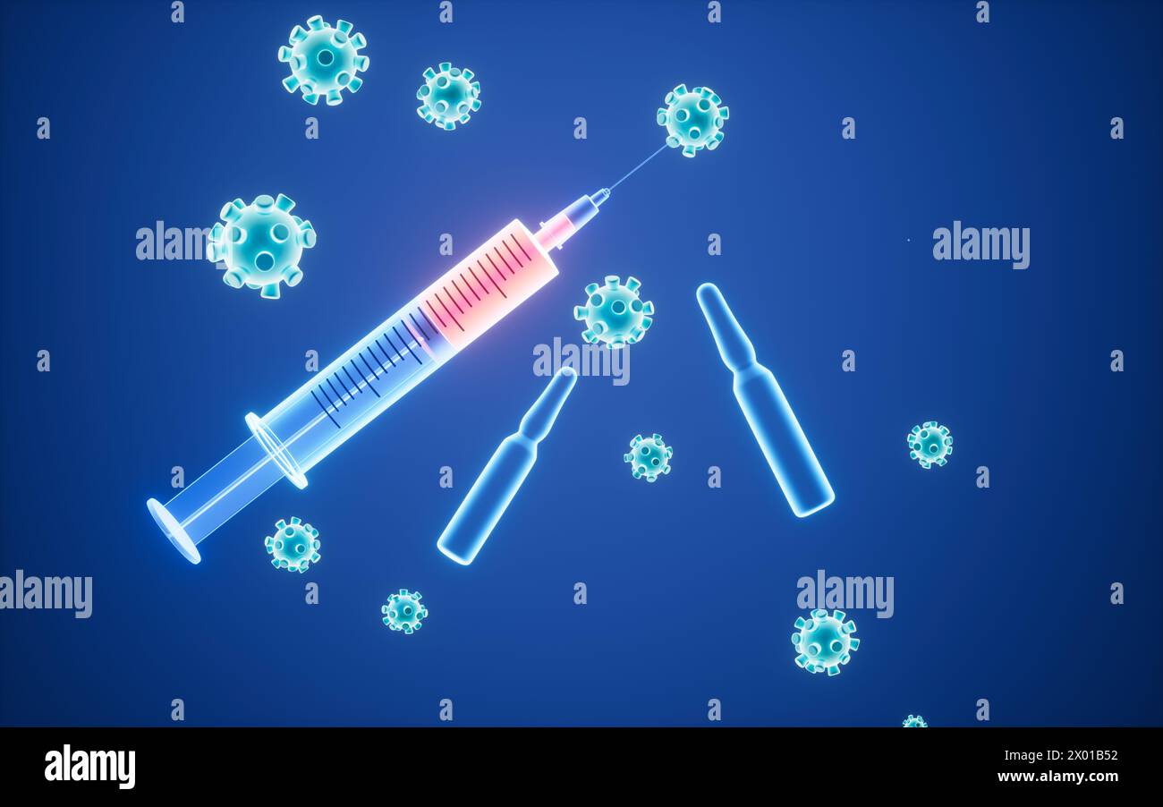 3d rendering medical syringe ampoule hi-res stock photography and ...