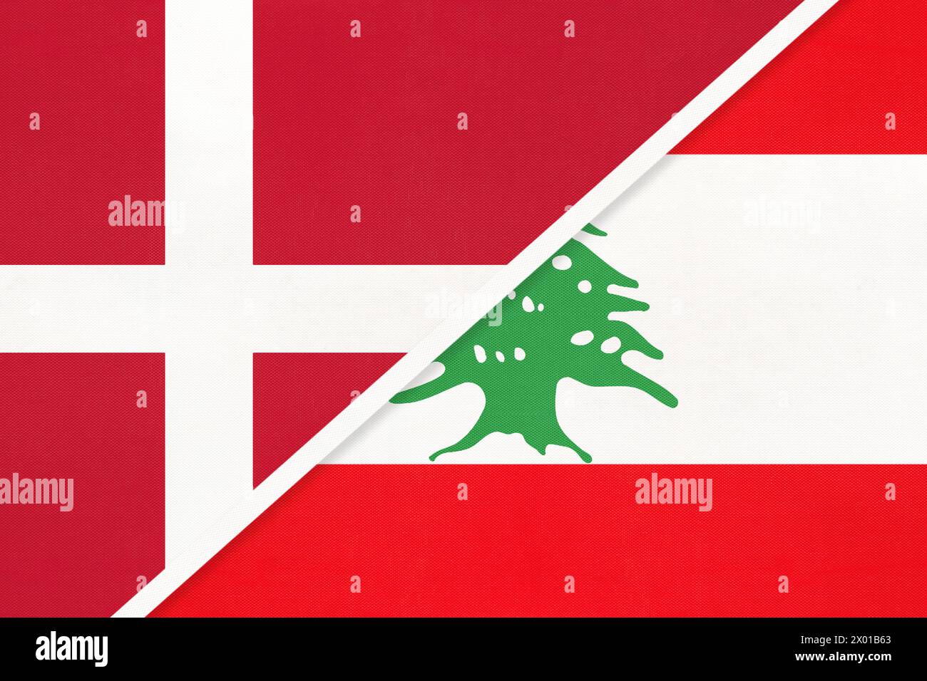 Denmark and Lebanon, symbol of country. Danish vs Lebanese national ...