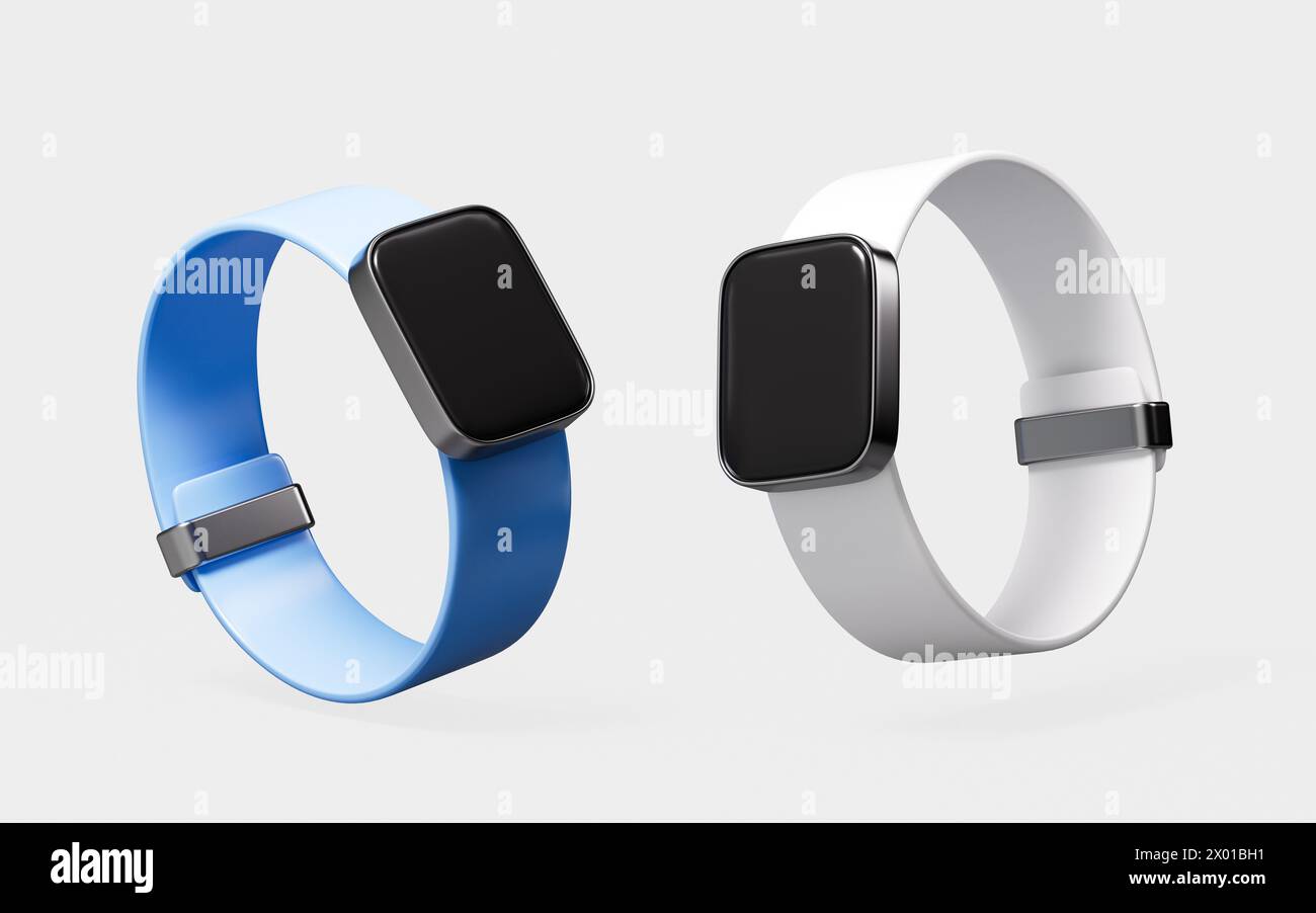 Cartoon smart bracelet, smartwatch, sports bracelet,3d rendering. 3d ...