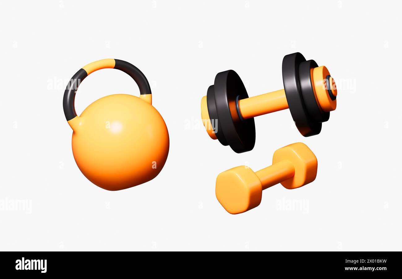 Cartoon dumbbell weight gym equipment hi-res stock photography and ...