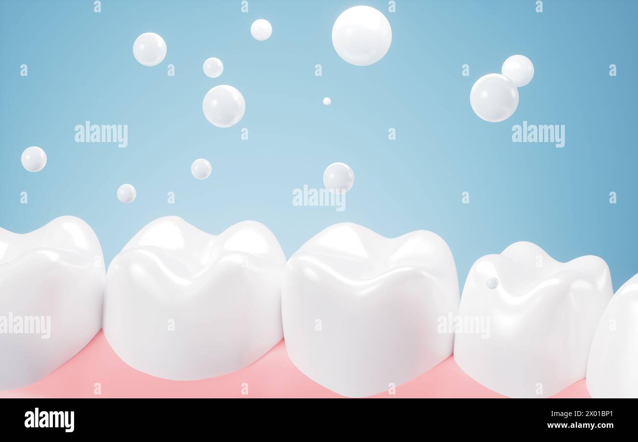 Human tooth model, white teeth, even teeth model, 3d rendering. 3d ...