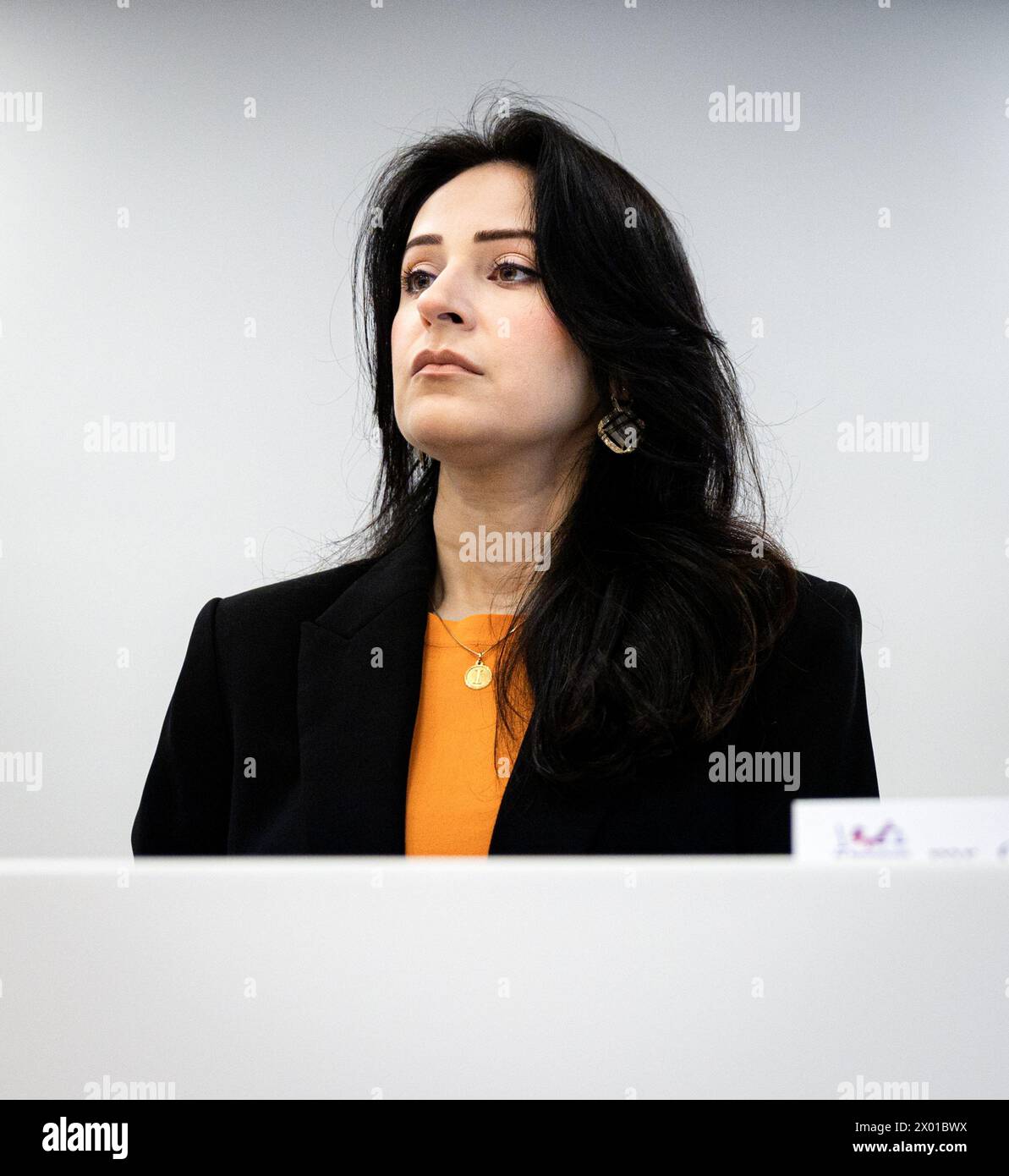 AMSTERDAM - Nadia Rashid, mother of Insiya, before the start of the ...