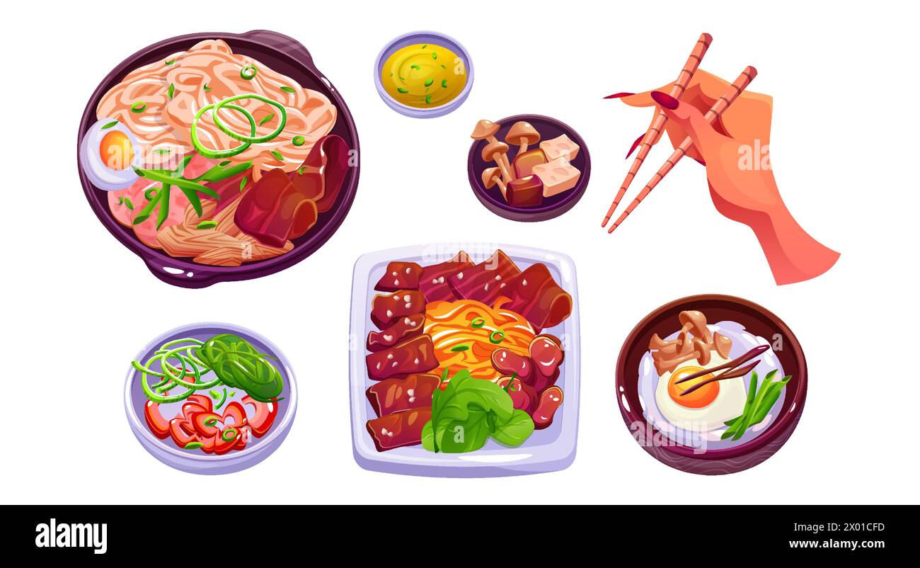 Thai rice noodle salad Stock Vector Images - Alamy