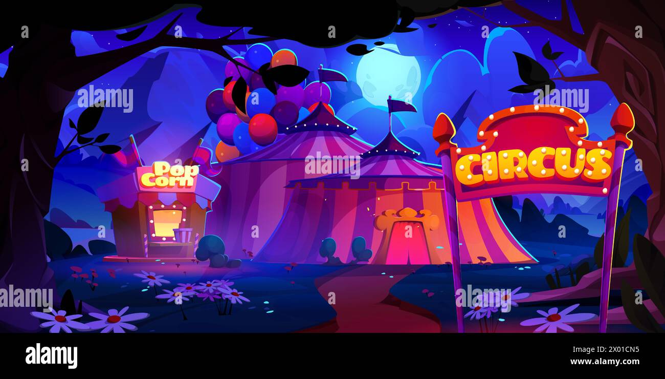 Circus tent at night hi-res stock photography and images - Alamy