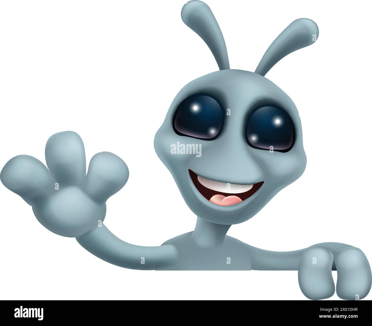 Alien Grey Gray Fun Cartoon Character Stock Vector Image & Art - Alamy