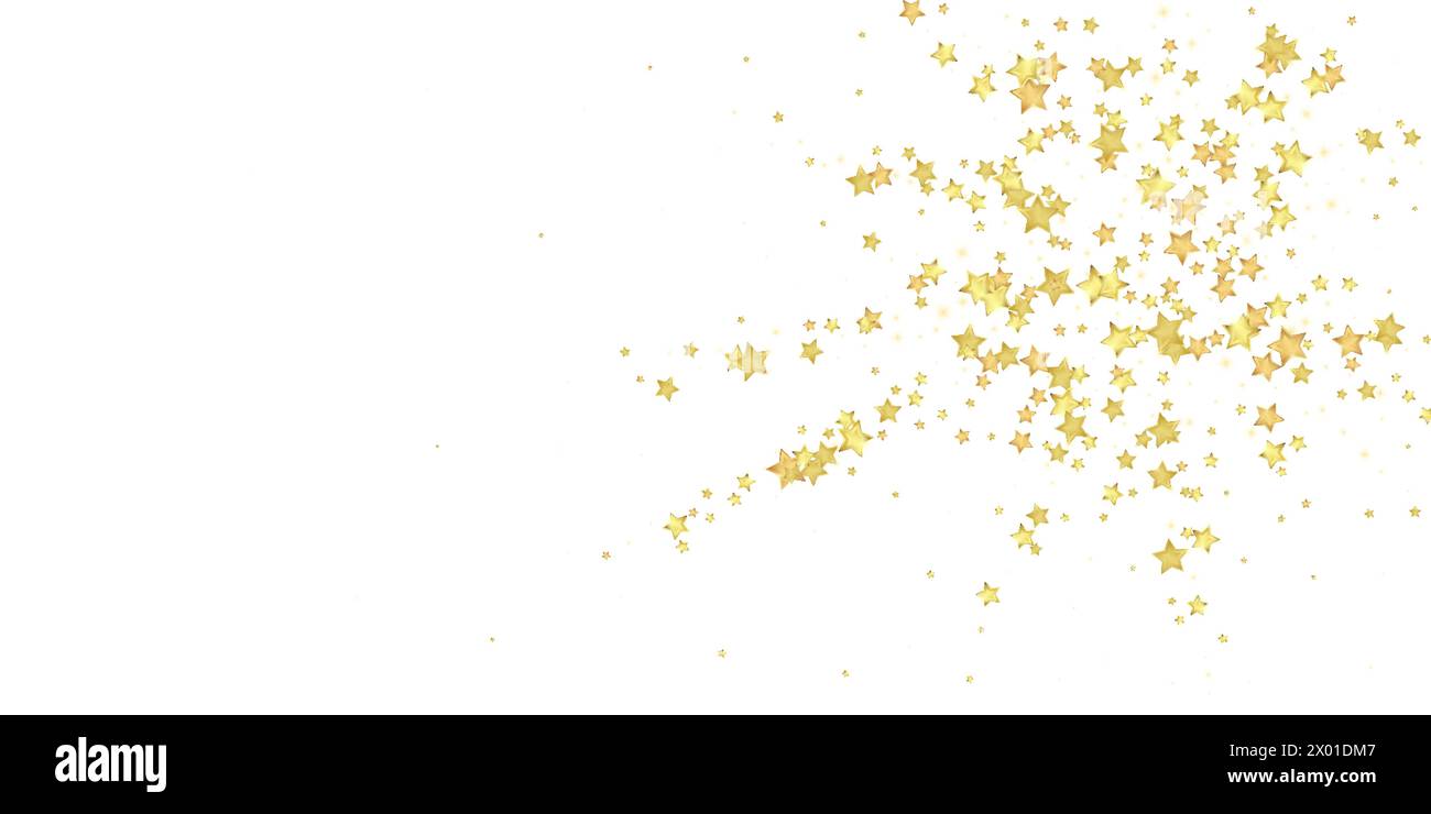 Magic stars vector overlay. Gold stars scattered around randomly ...