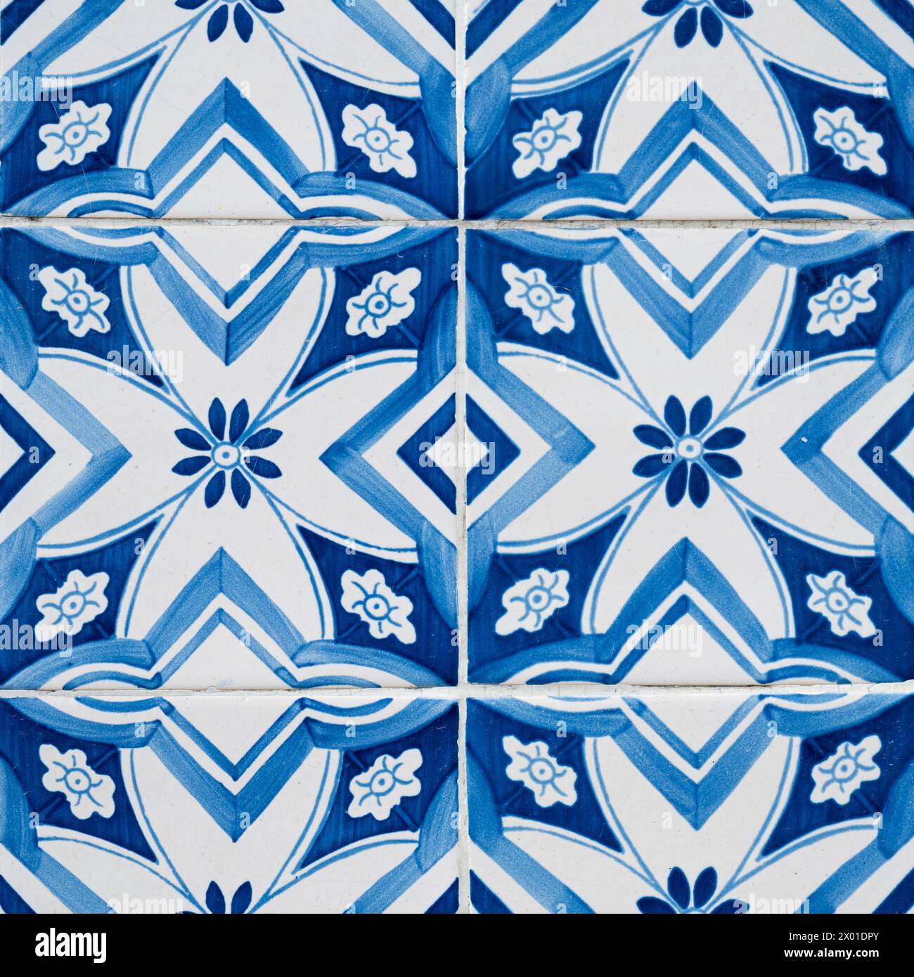 Traditional tiles (azulejos) from facades of old houses in Porto ...