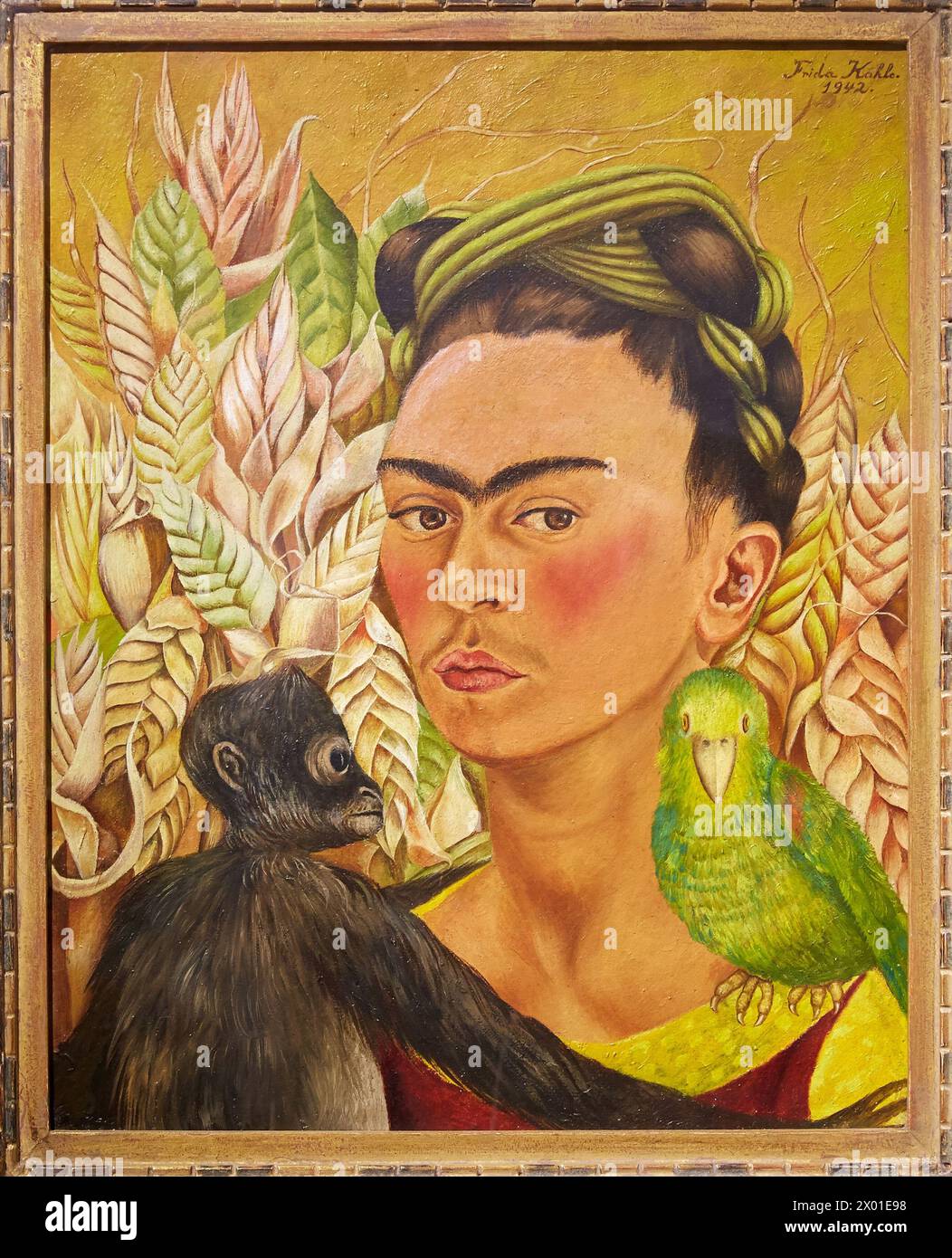 Autorretrato De Frida Kahlo Autorretrato De Frida Kahlo Con Mono