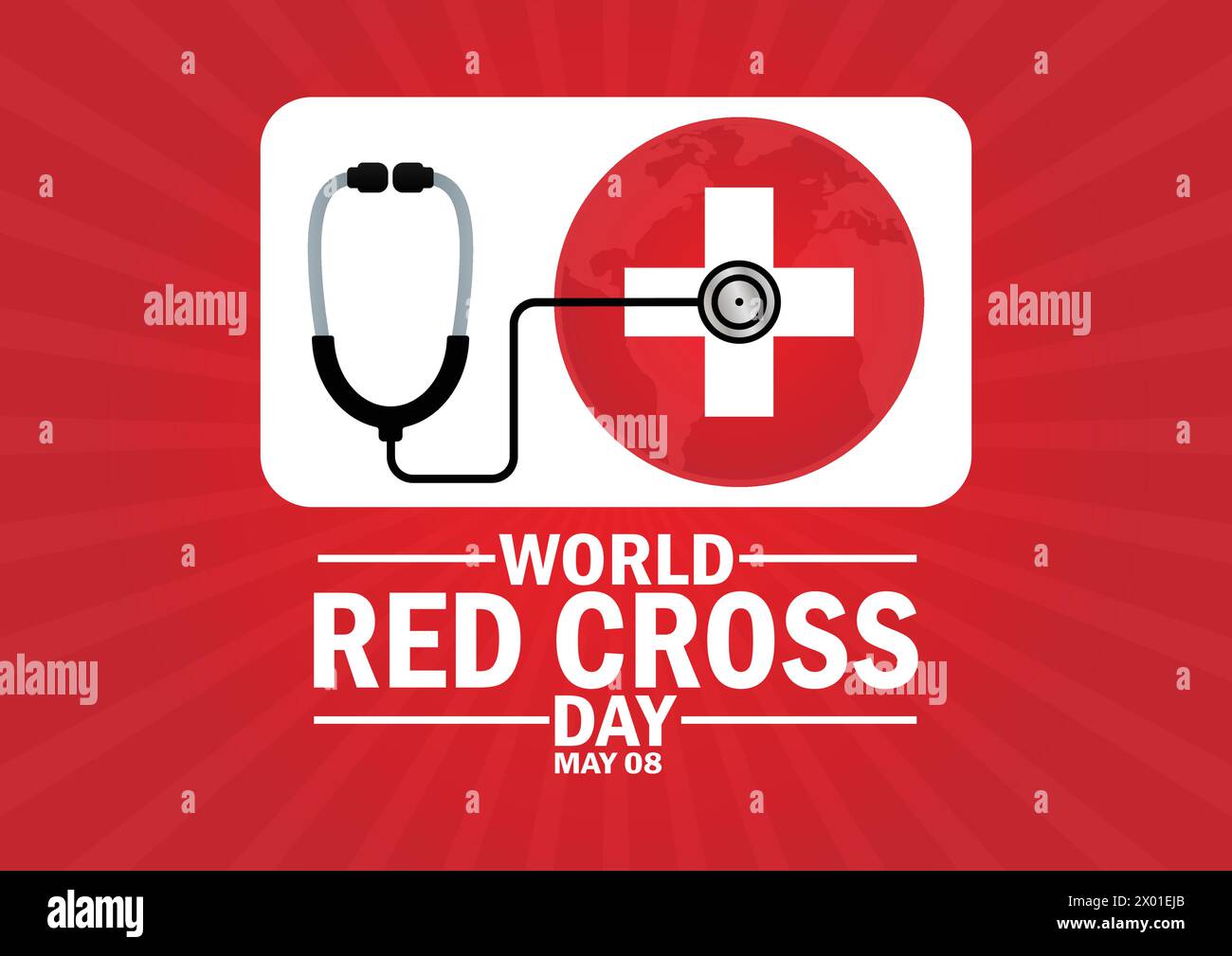 World Red Cross Day background or banner design template celebrated in ...