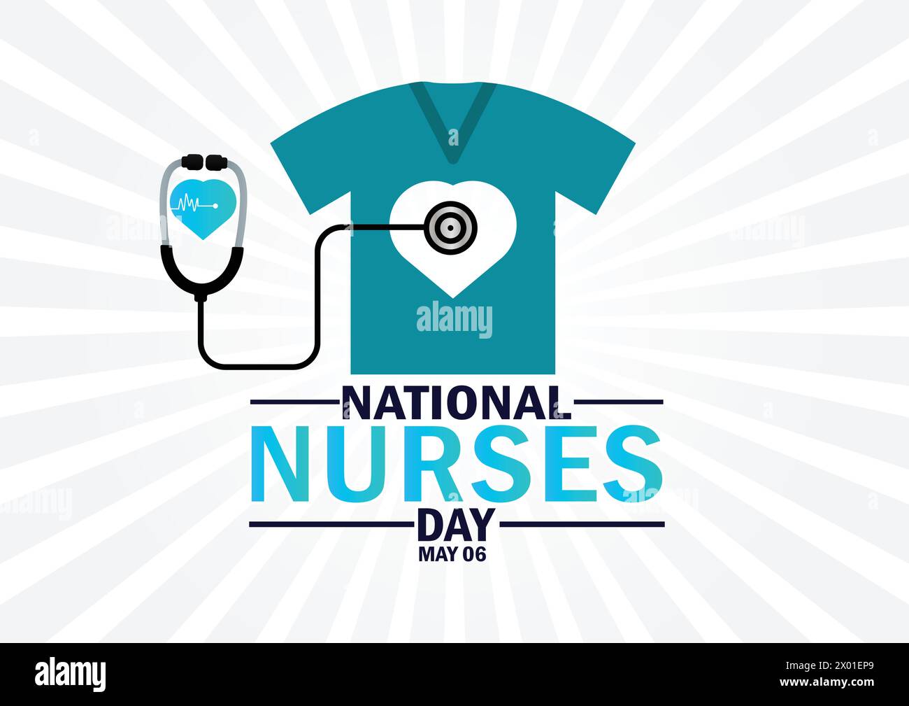 National Nurses day Vector illustration. May 06. Holiday concept. Template for background ...