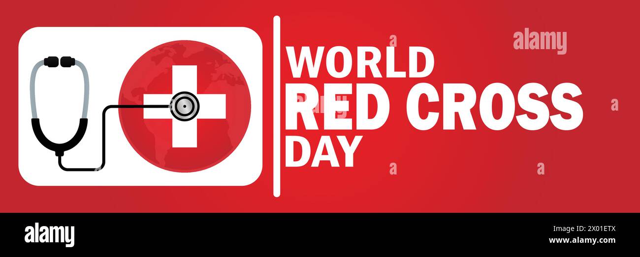 World Red Cross Day background or banner design template celebrated in ...