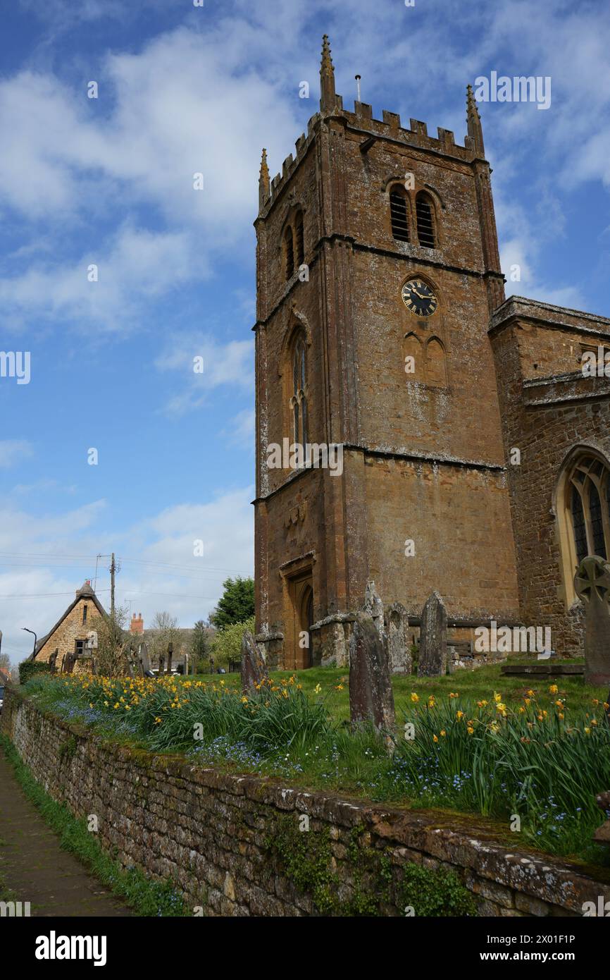 The Early 14th Century All Saints' parish church with cemetery Stock ...