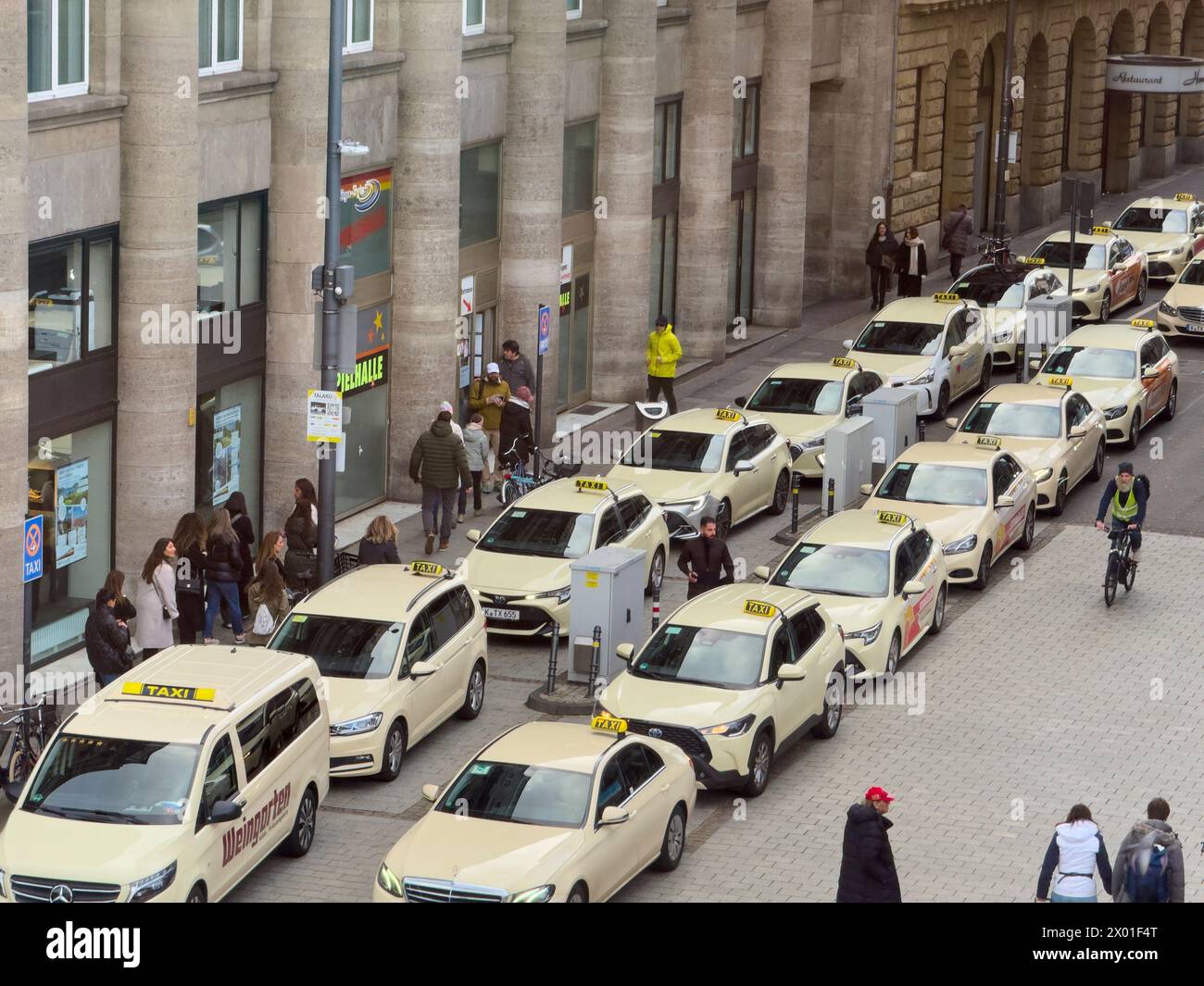 Taxi cars at Cologne central station on Feb 24, 2024 in Cologne ...