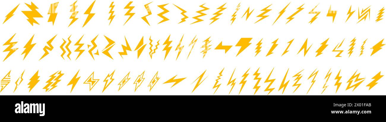 Set lightning bolt. Set lightning bolt Stock Vector Image & Art - Alamy