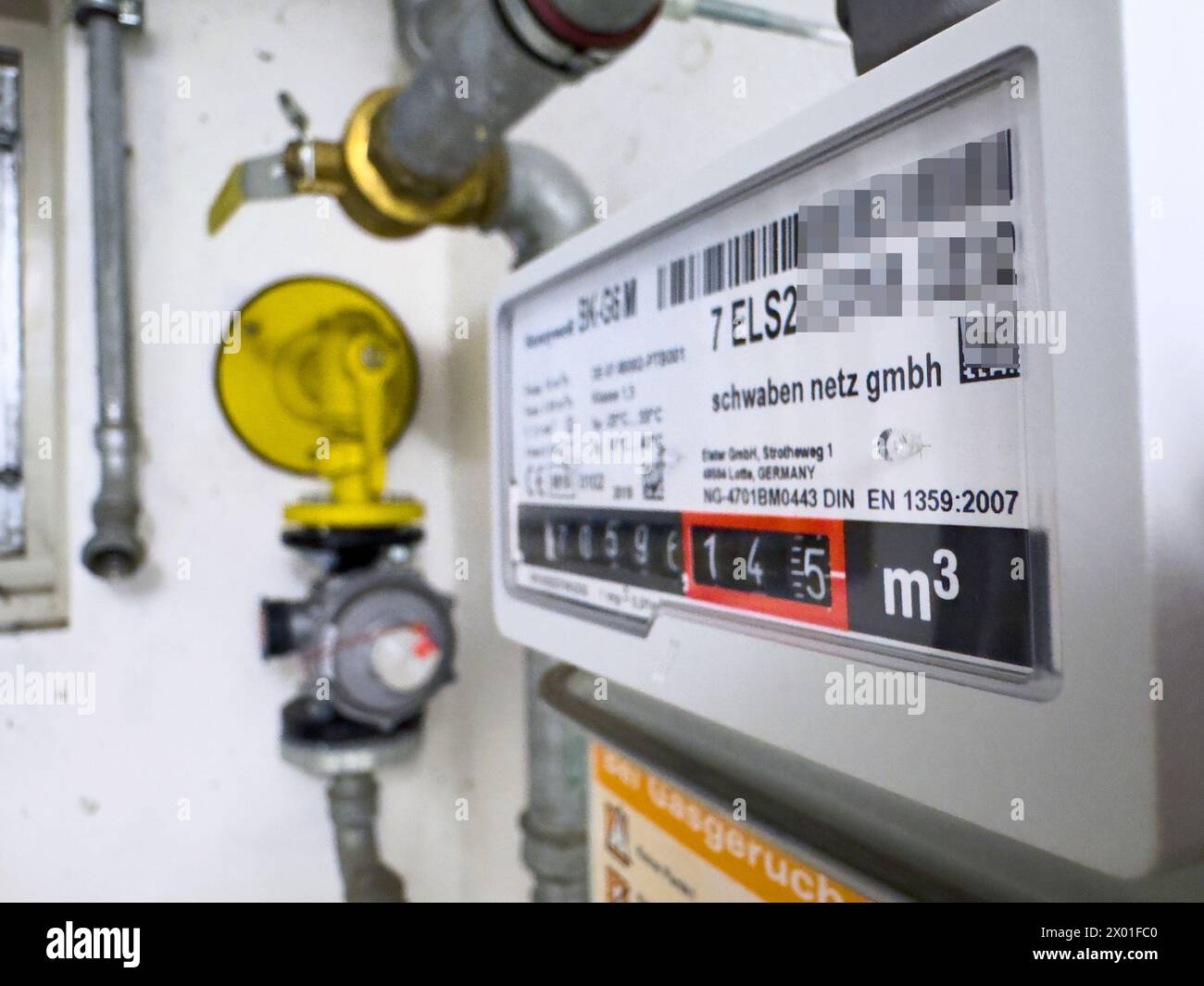 Gas connection in the basement of a residential building on Mar 3, 2024 ...