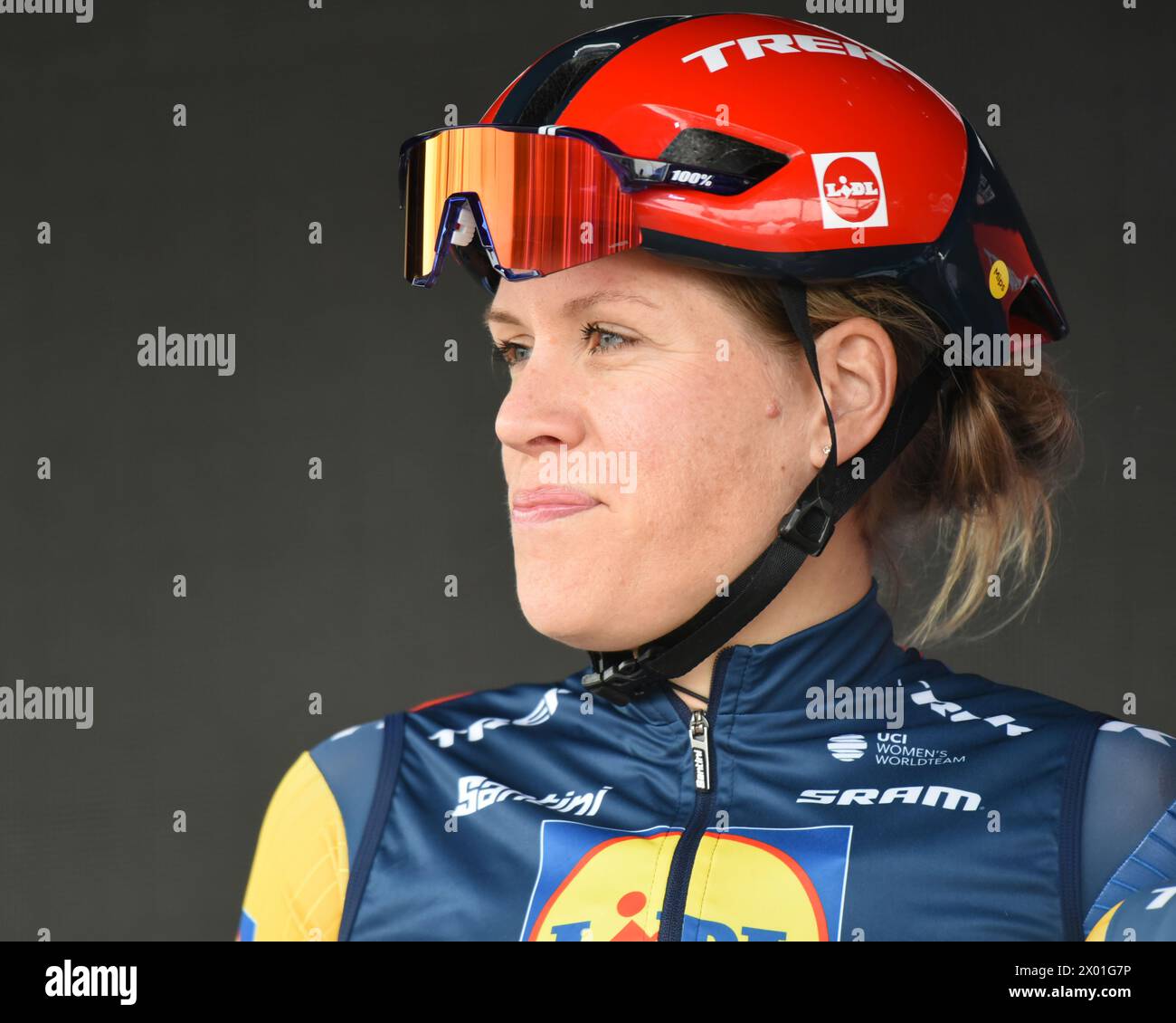 Ellen van Dijk (#66) from Lidl - Trek Stock Photo - Alamy