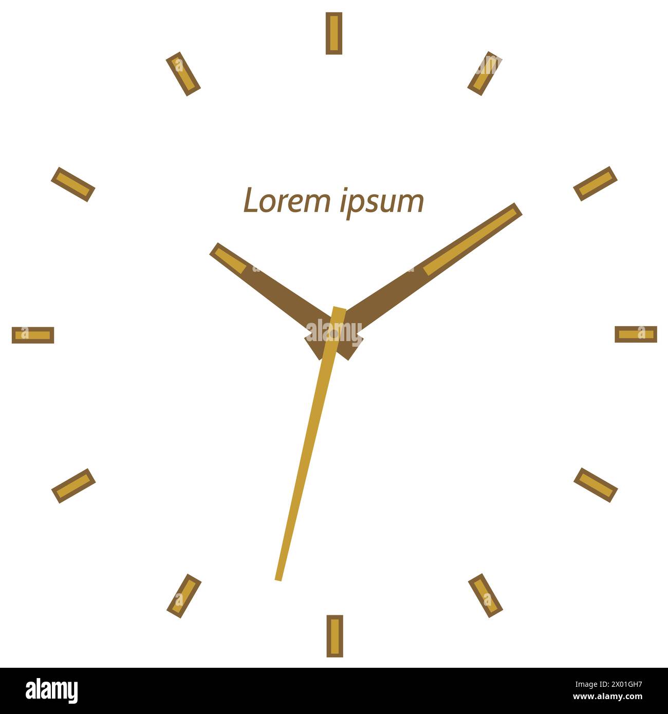 Vector illustration of mechanical clock. Clock face on white background ...