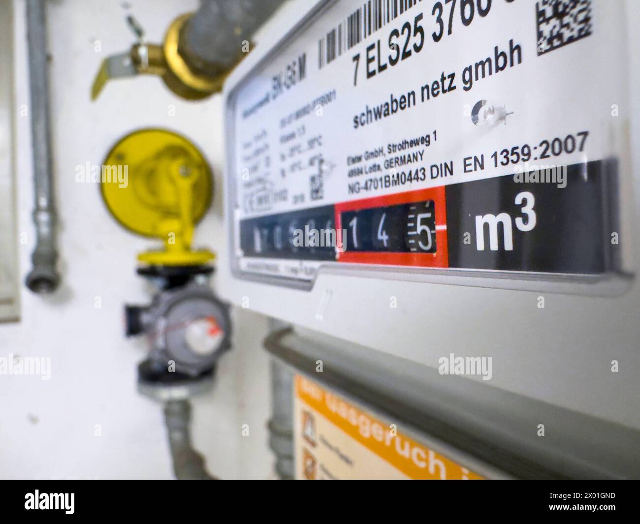 Gas connection in the basement of a residential building on Mar 3, 2024 ...