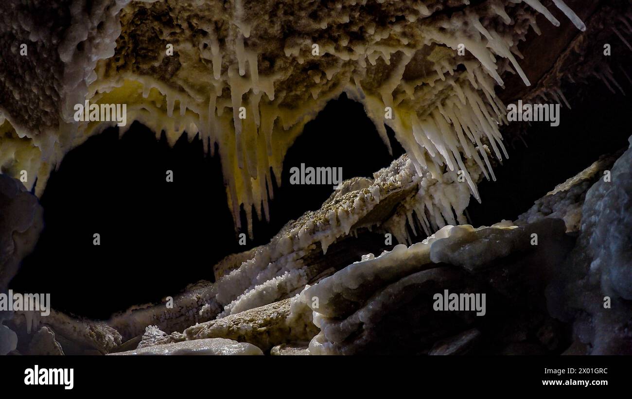 Salt cave in Mount Sodom Israel Stock Photo - Alamy