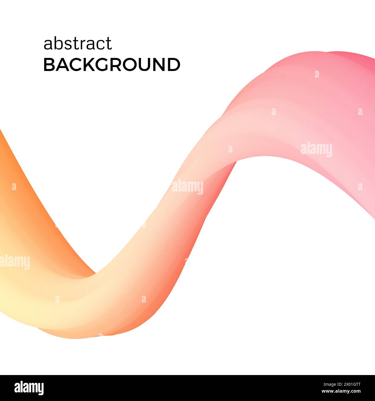 Color abstract composition of the orange watercolor waves. Vector ...