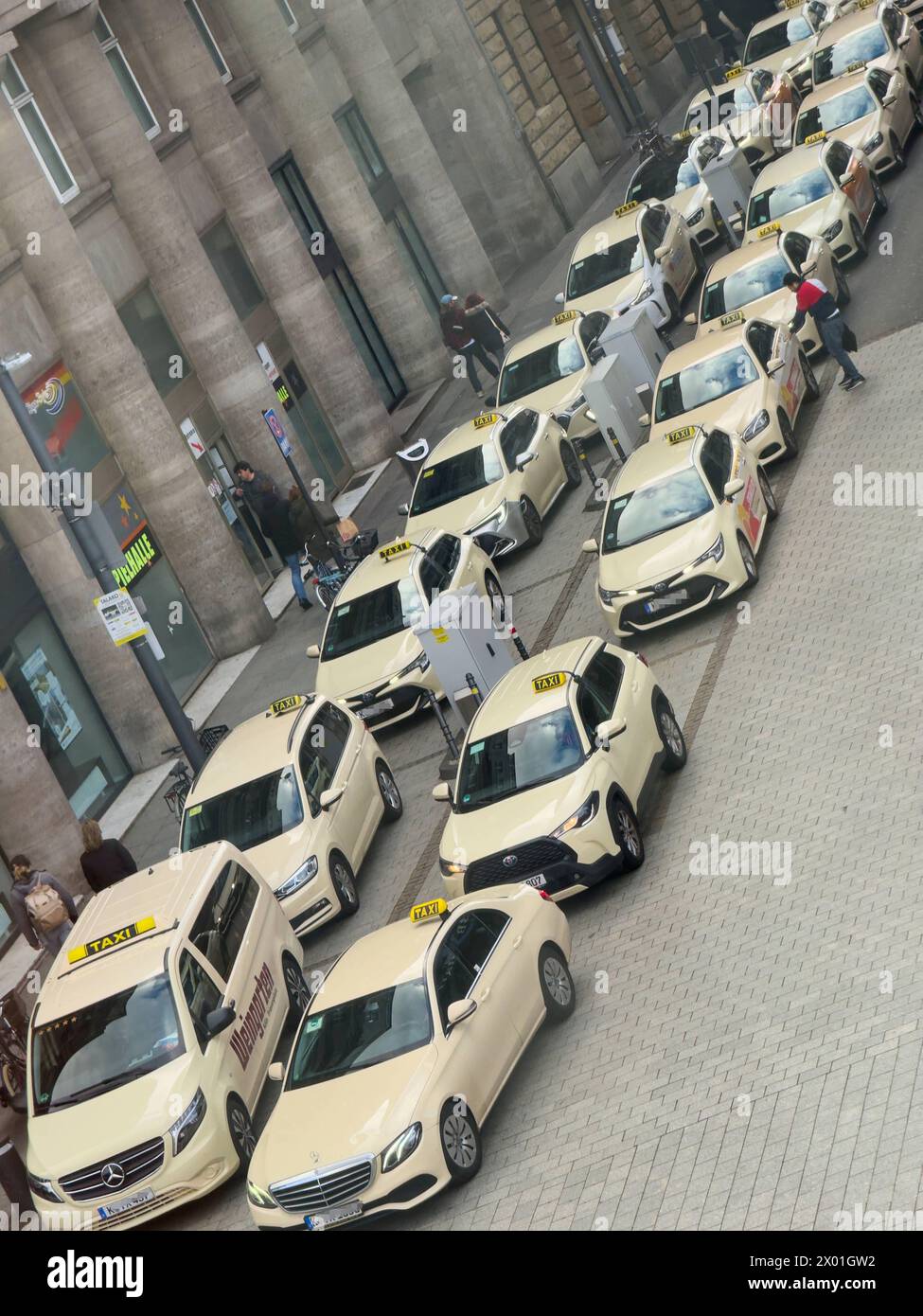 Taxi cars at Cologne central station on Feb 24, 2024 in Cologne ...