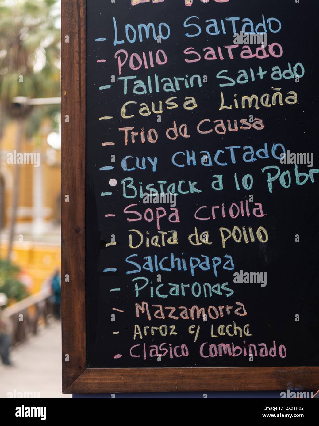 Restaurant Menu, Barranco, Lima, Peru, South America Stock Photo - Alamy