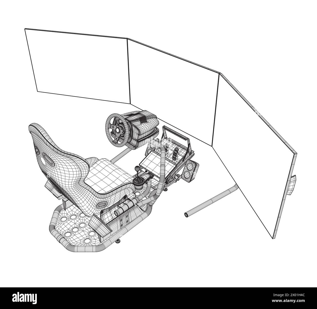 Driving simulator training Cut Out Stock Images & Pictures - Alamy