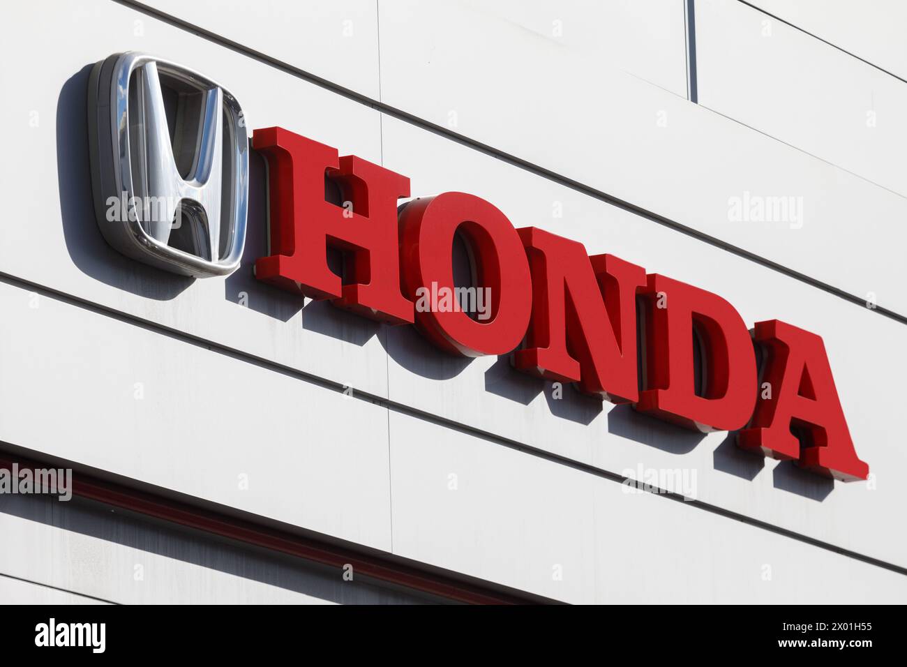 Santander, Spain - April 8, 2024: Poster of the official dealership and ...