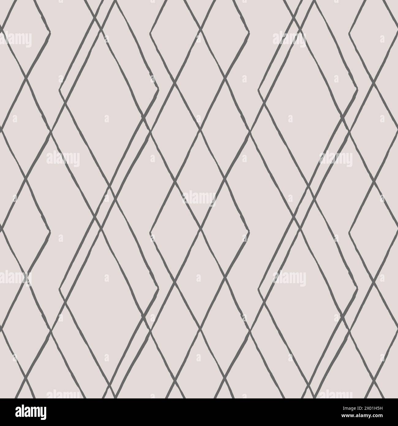 Argyle pattern from brush strokes. Vector diamond background. Seamless ...