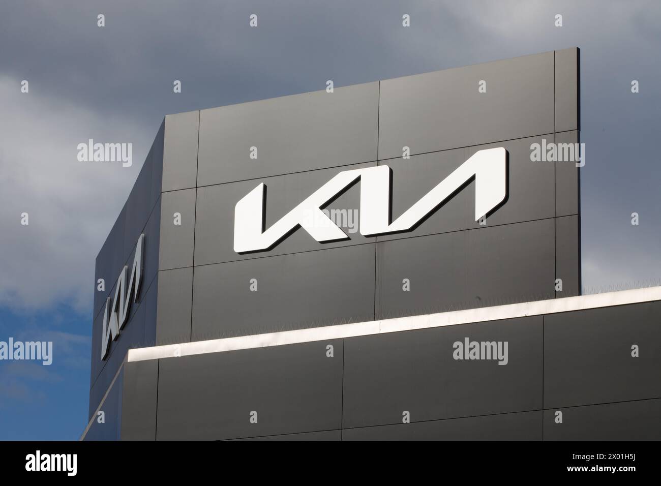 Santander, Spain - April 8, 2024: Poster of the official dealership and ...