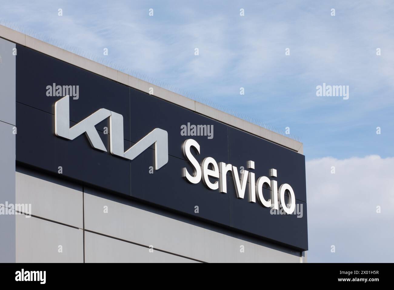 Santander, Spain - April 8, 2024: Poster of the official dealership and ...