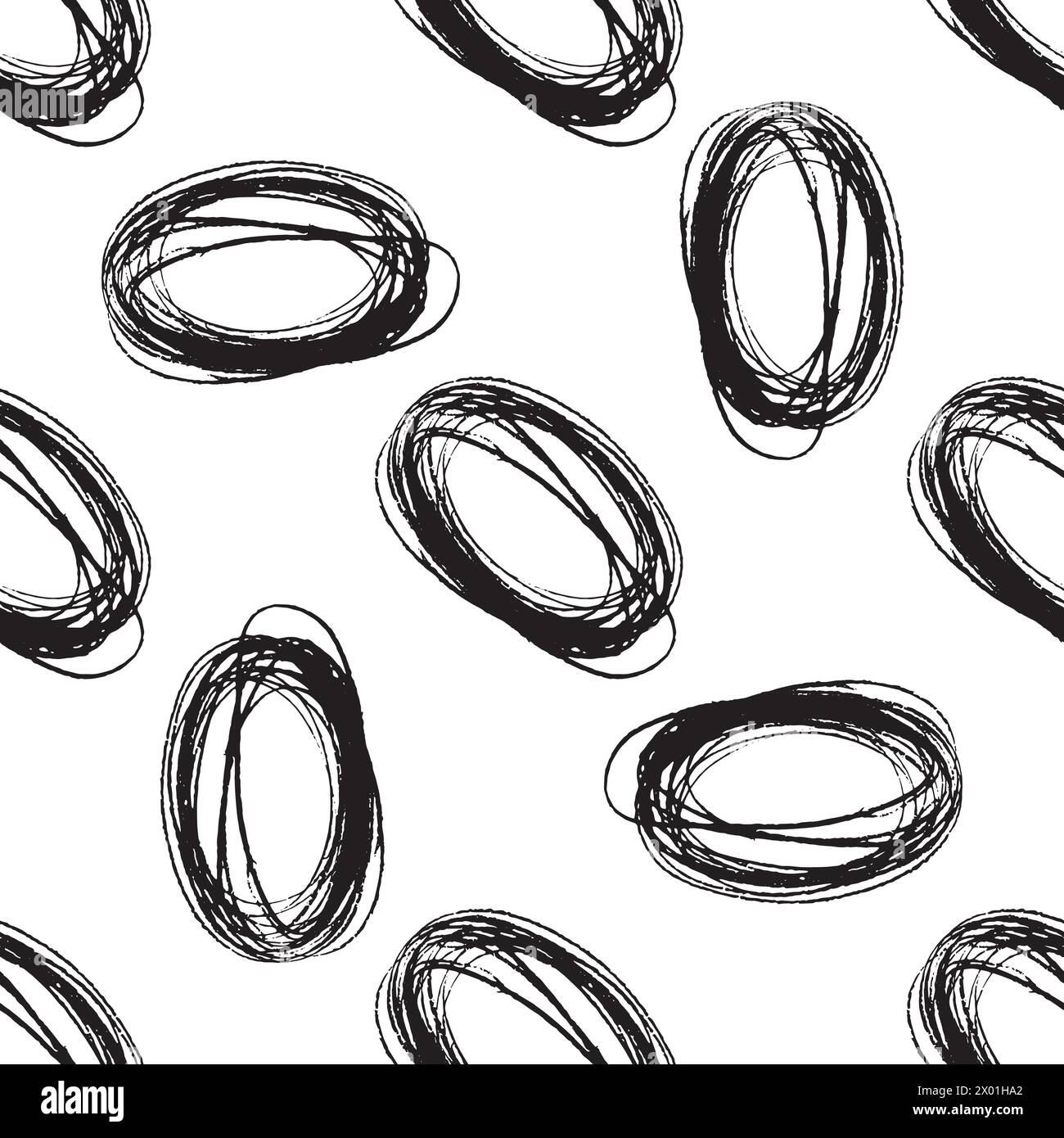 Seamless Pattern with hand drawn black scribble Smear. Abstract grunge texture. Vector ...