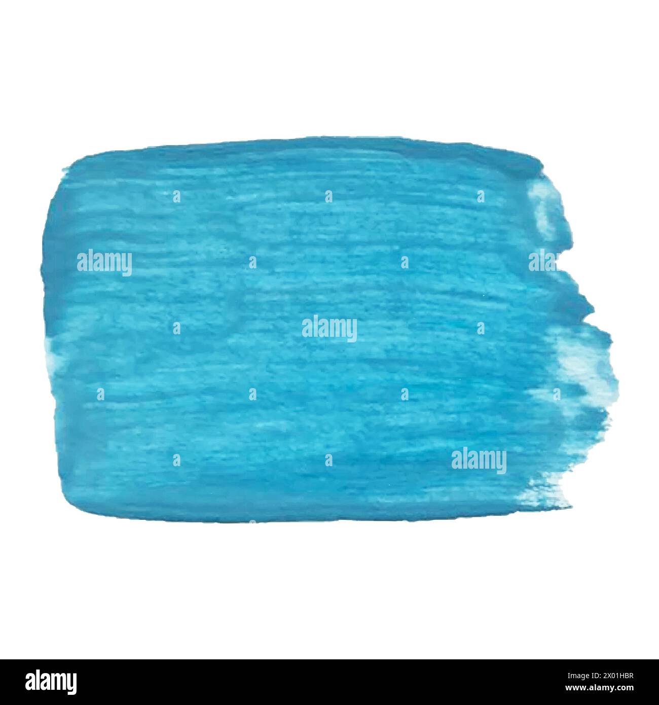 Acrylic blue brush stroke hand drawing, isolated on white background ...