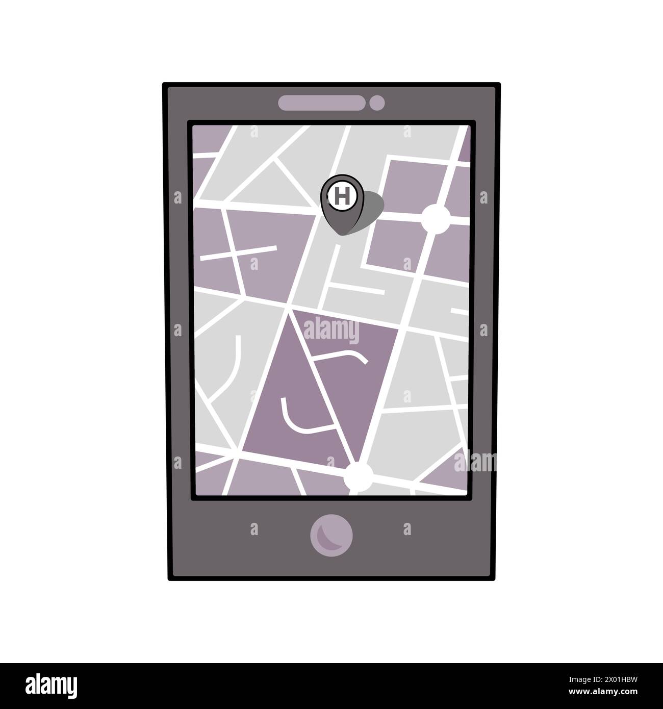 Cellphone map Stock Vector Images - Alamy