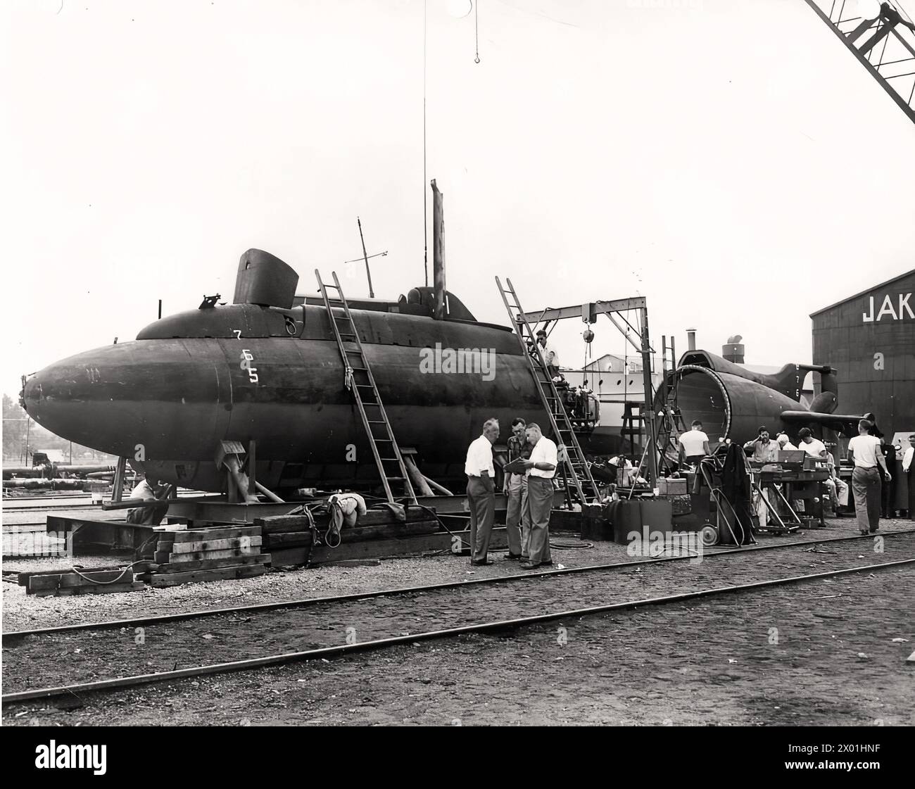 X-1 submarine 4 - Vintage warship photography - Unknow photographer ...