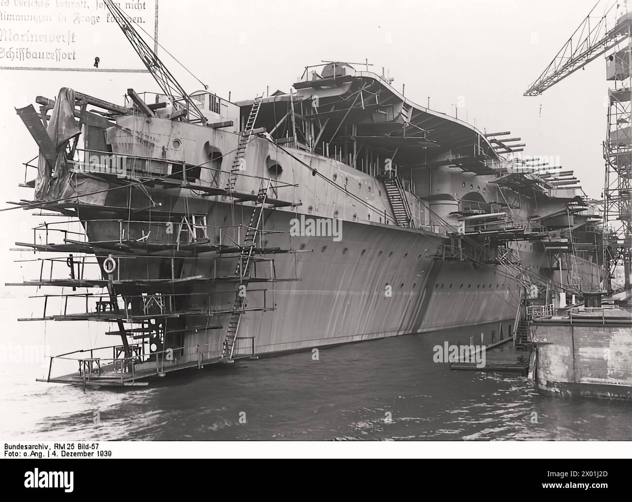 Graf Zeppelin aircraft carrier 00004 - Vintage warship photography - Unknow photographer Stock ...