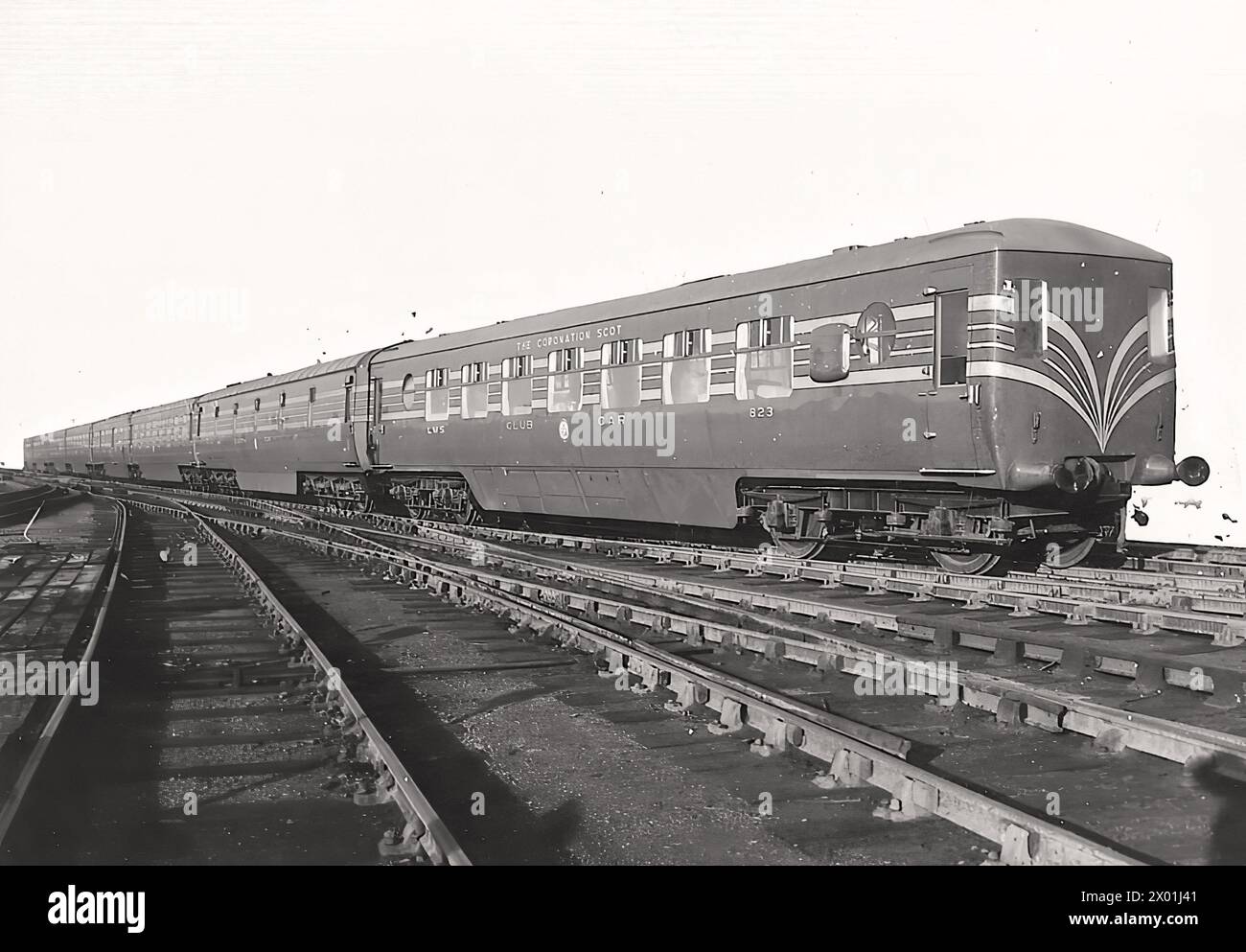 LMS Coronation Scot train - Train vintage photography Stock Photo - Alamy